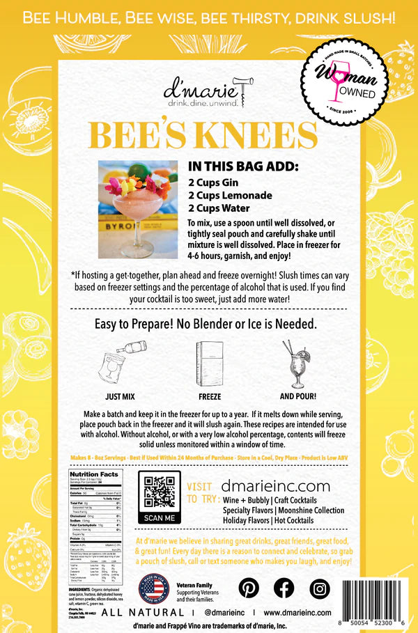 Bee's Knees Cocktail Slush Mix - Glamfetti