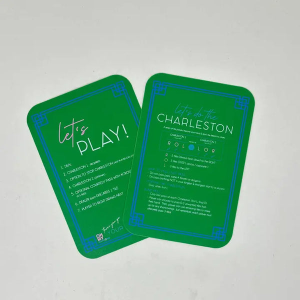 Mahjong Tile Shufflers | Green - Glamfetti