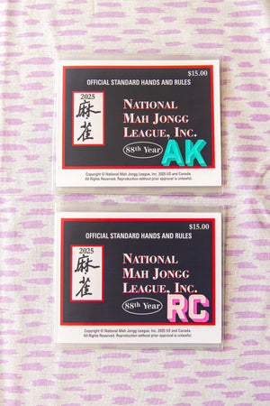Custom Initial Mahjong Card Cover - Glamfetti