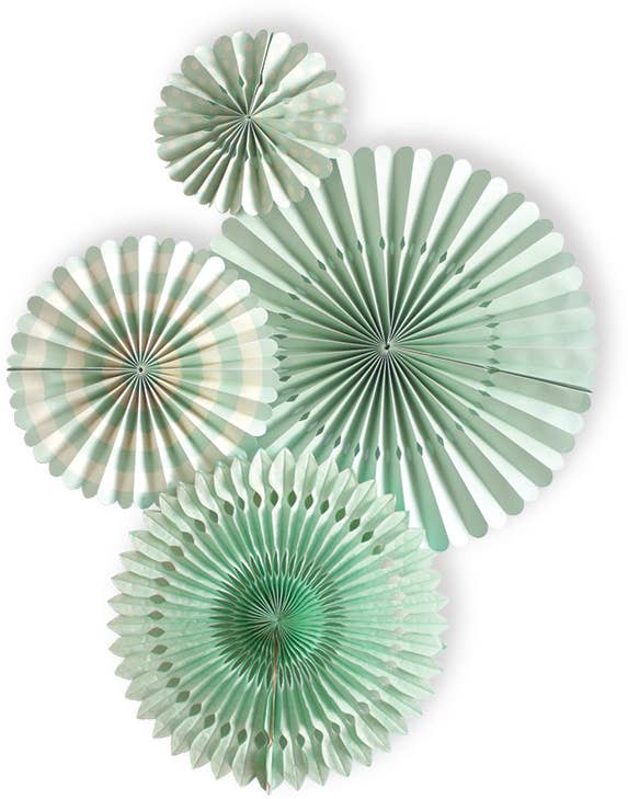 Mint Party Fans - Glamfetti