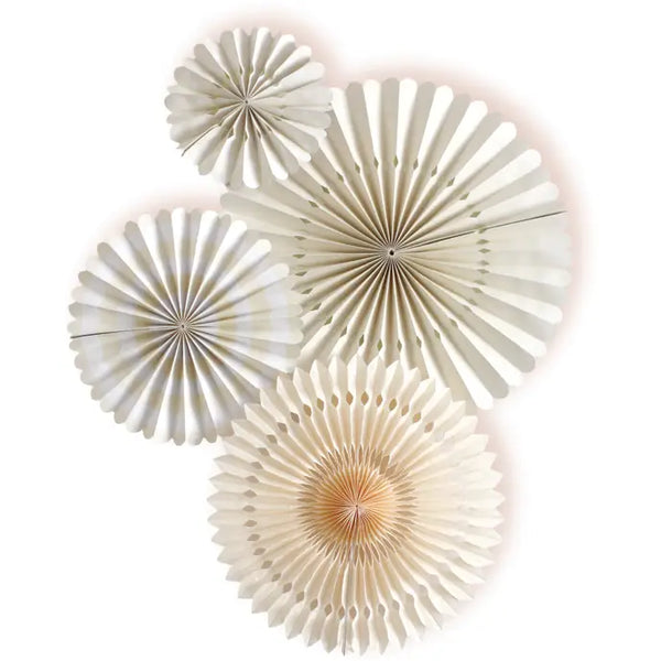 Ivory Paper Party Fans - Glamfetti