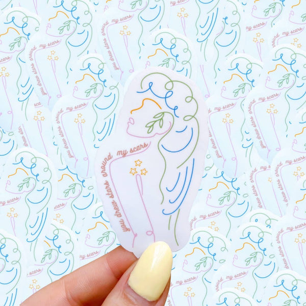 Stars Around Scars Sticker - Glamfetti