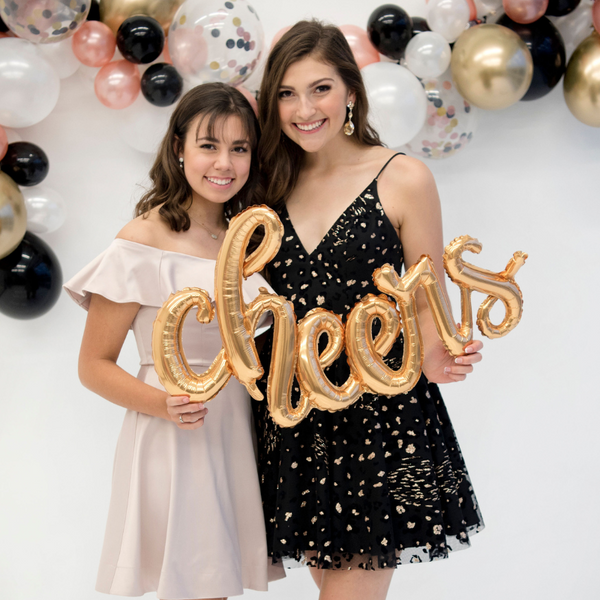 "Cheers" Gold Balloon - Glamfetti