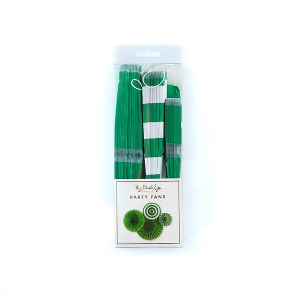 Green Paper Party Fans - Glamfetti