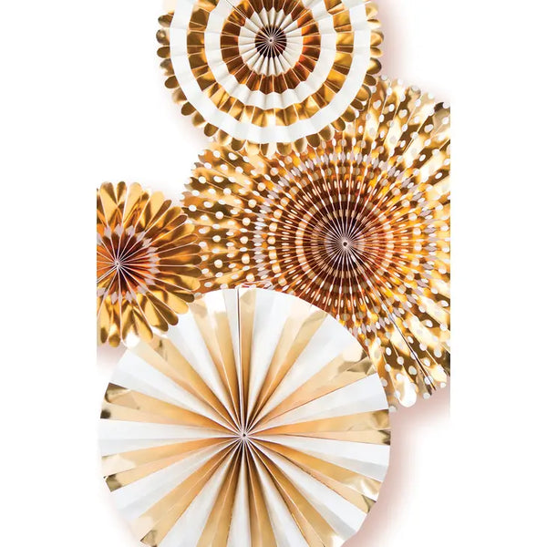 Gold Paper Party Fans - Glamfetti