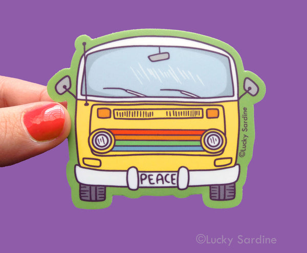 Hippie Van Sticker - Glamfetti