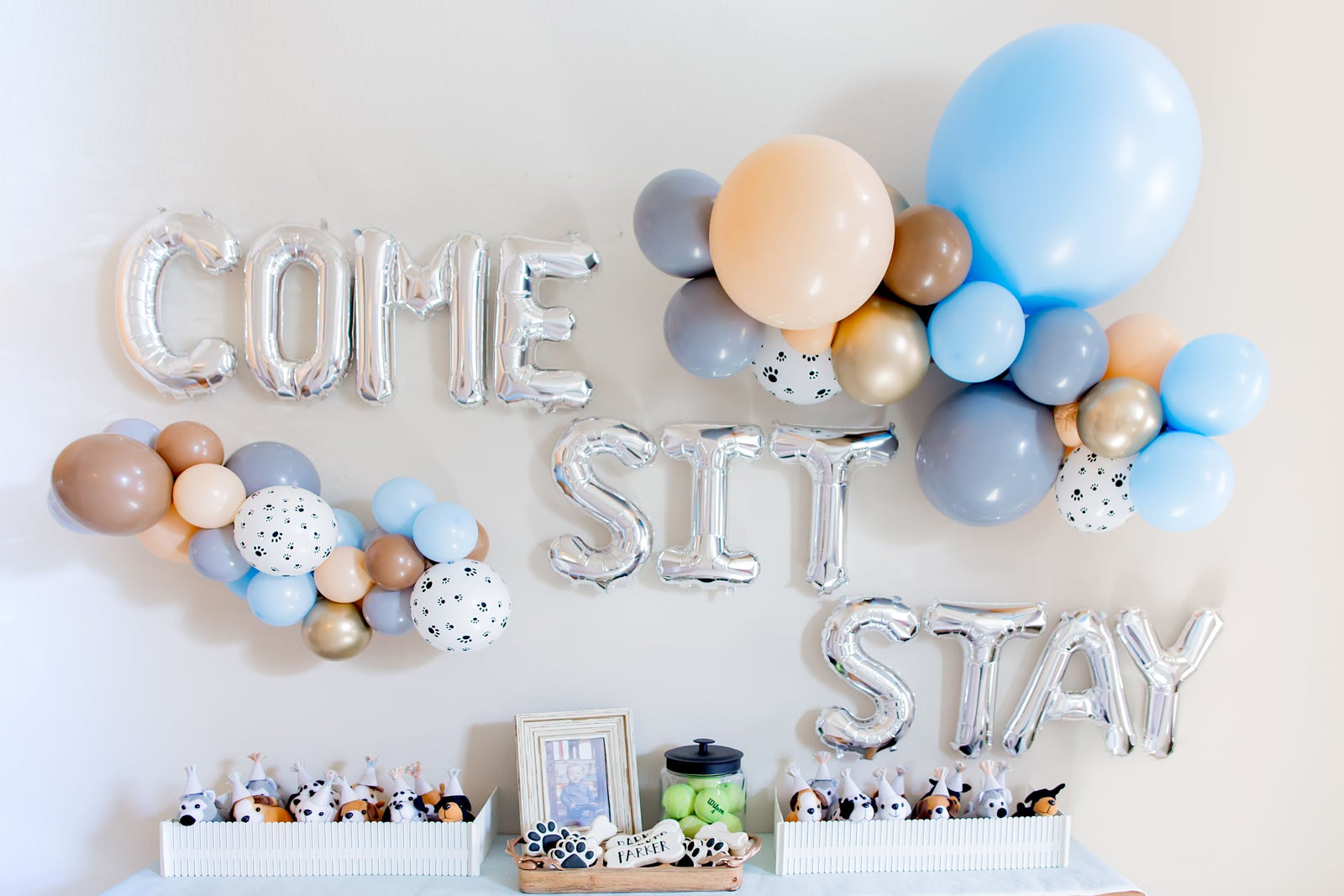 Come Sit Stay Letter Balloons - Glamfetti